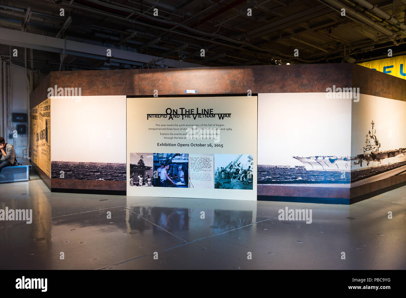 NEW YORK, USA - SEP 25, 2015: Interior of the USS Intrepid (The ...