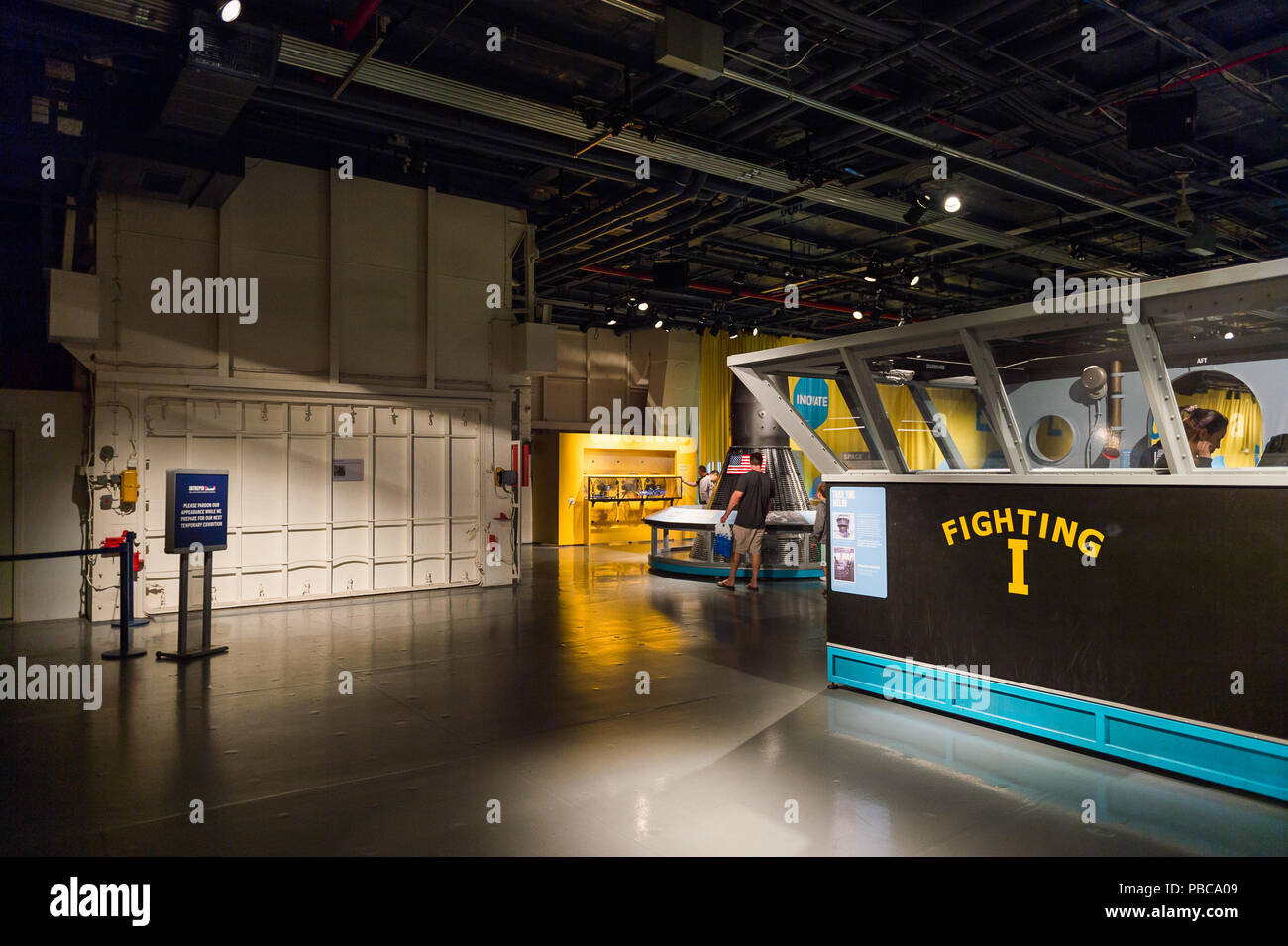 NEW YORK, USA - SEP 25, 2015: Interior of the USS Intrepid (The ...