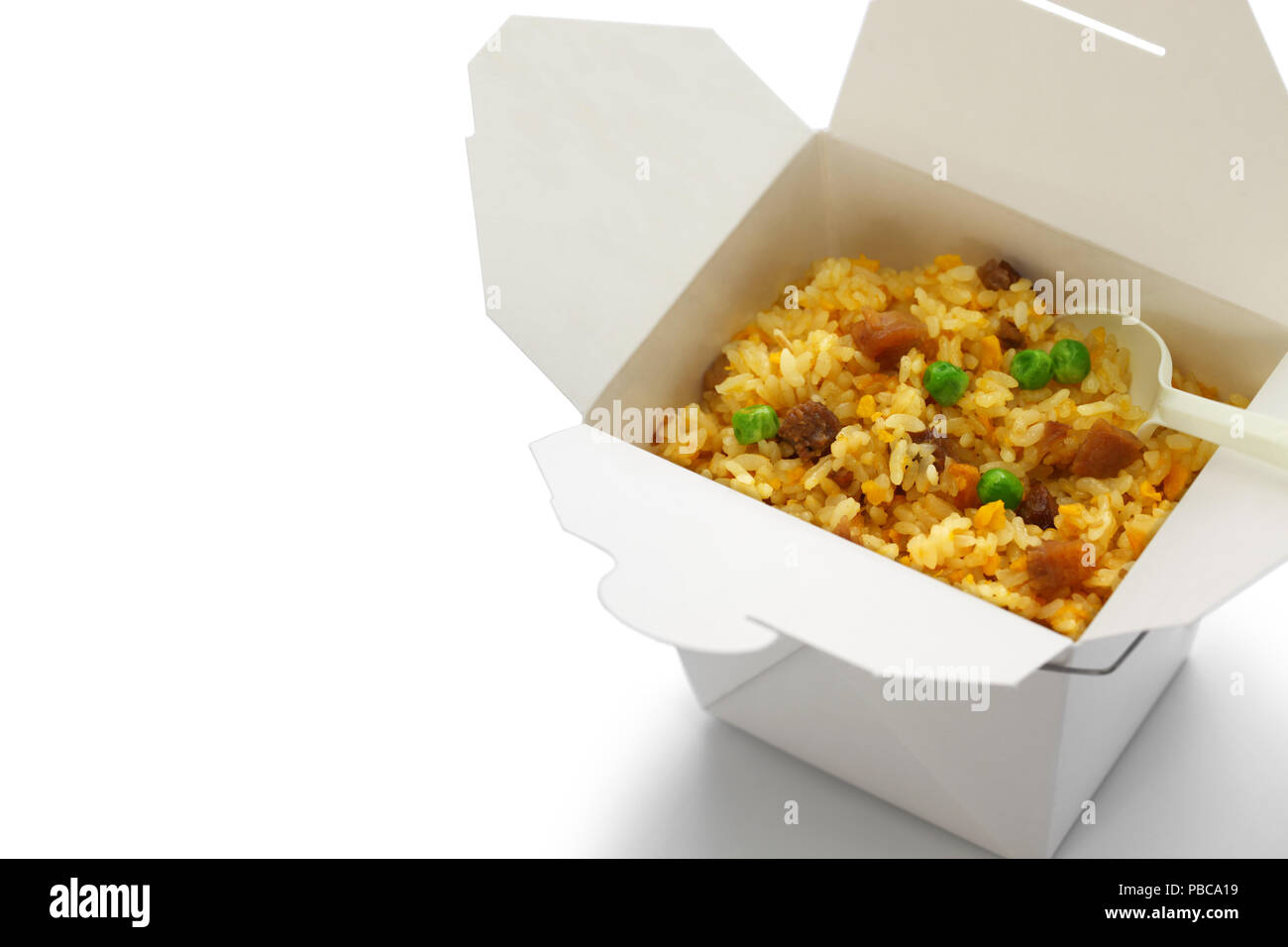 fried rice, take out chinese cuisine isolated on white background Stock ...