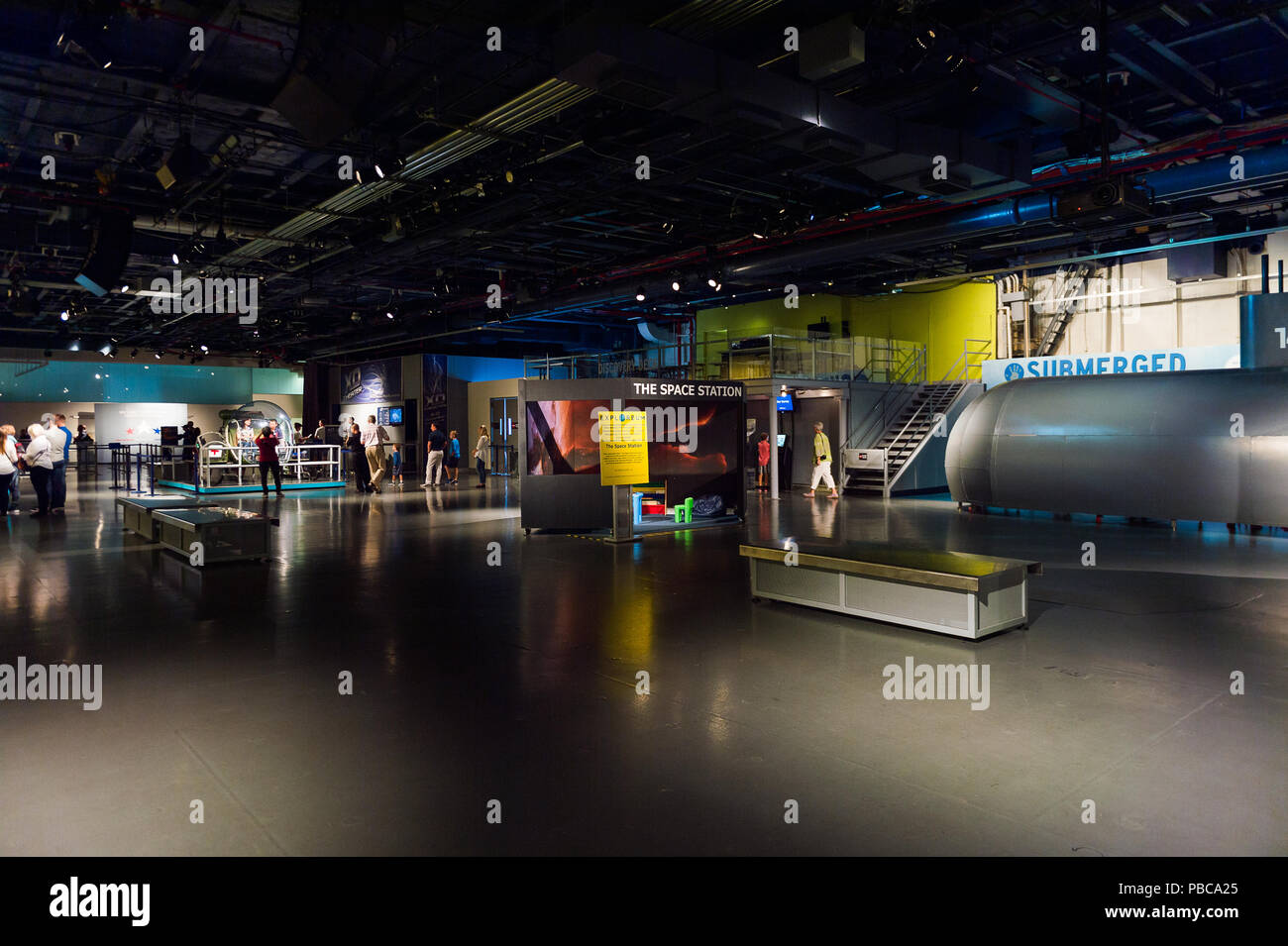 NEW YORK, USA - SEP 25, 2015: Interior of the USS Intrepid (The ...