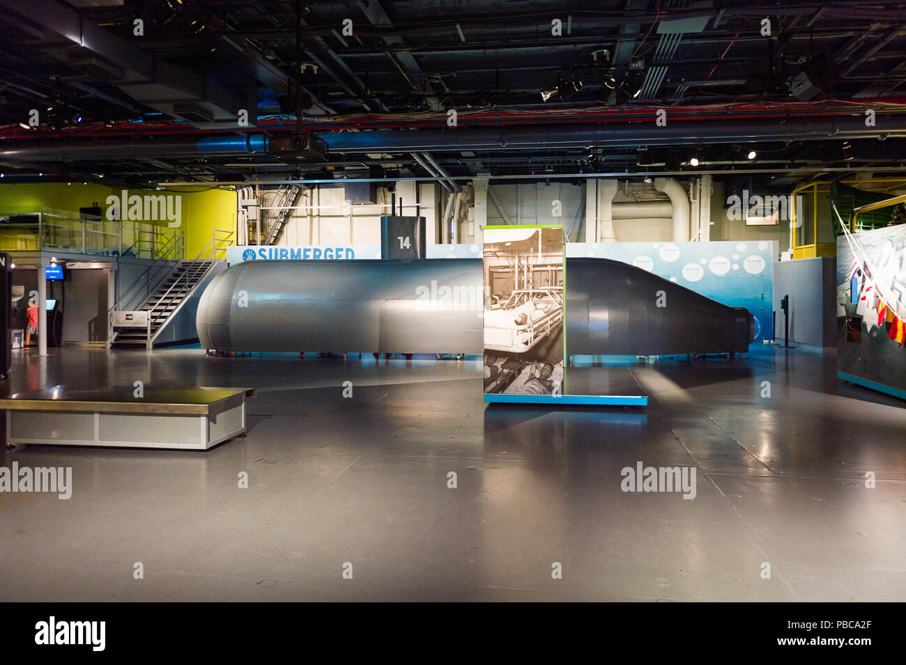 NEW YORK, USA - SEP 25, 2015: Interior of the USS Intrepid (The ...