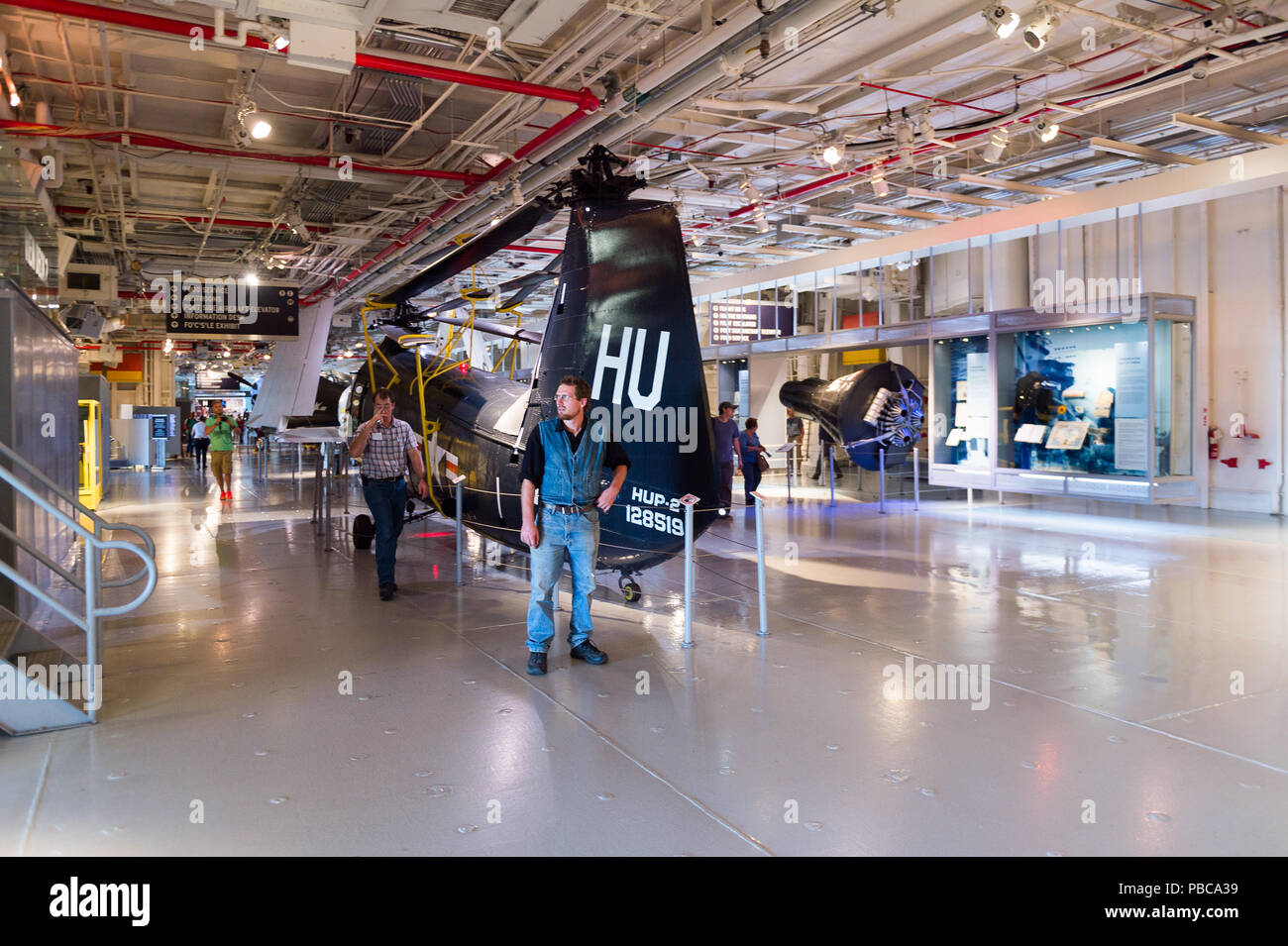 NEW YORK, USA - SEP 25, 2015: Interior of the USS Intrepid (The ...