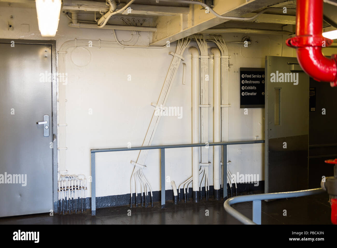 NEW YORK, USA - SEP 25, 2015: Interior of the USS Intrepid (The ...