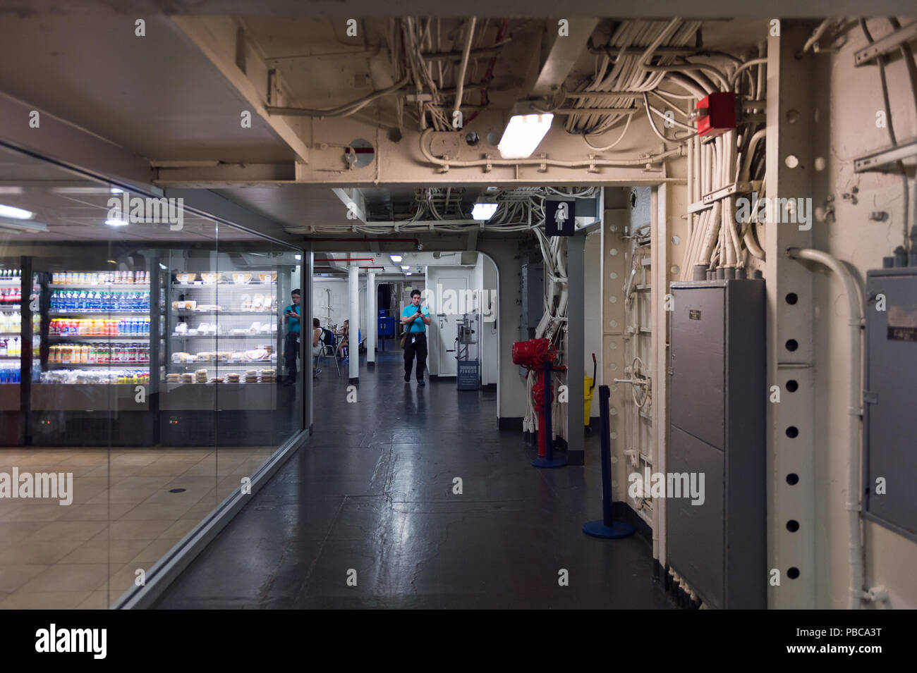 NEW YORK, USA - SEP 25, 2015: Interior of the USS Intrepid (The ...