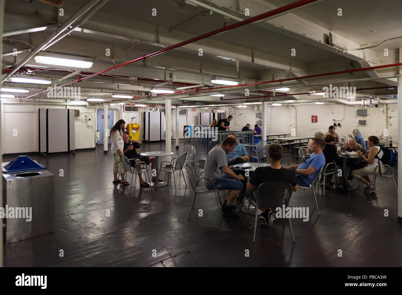 NEW YORK, USA - SEP 25, 2015: Interior of the USS Intrepid (The ...