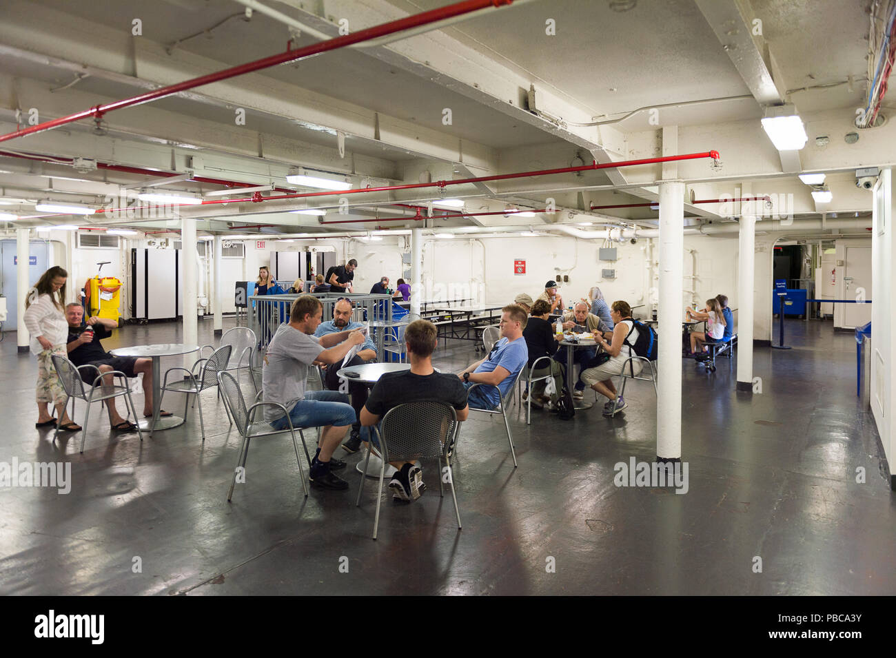 NEW YORK, USA - SEP 25, 2015: Interior of the USS Intrepid (The ...