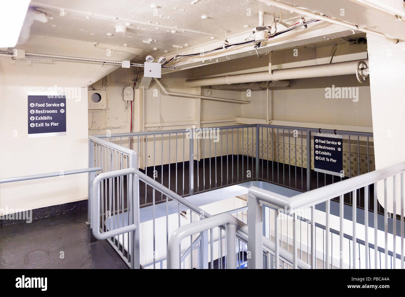 NEW YORK, USA - SEP 25, 2015: Interior of the USS Intrepid (The ...