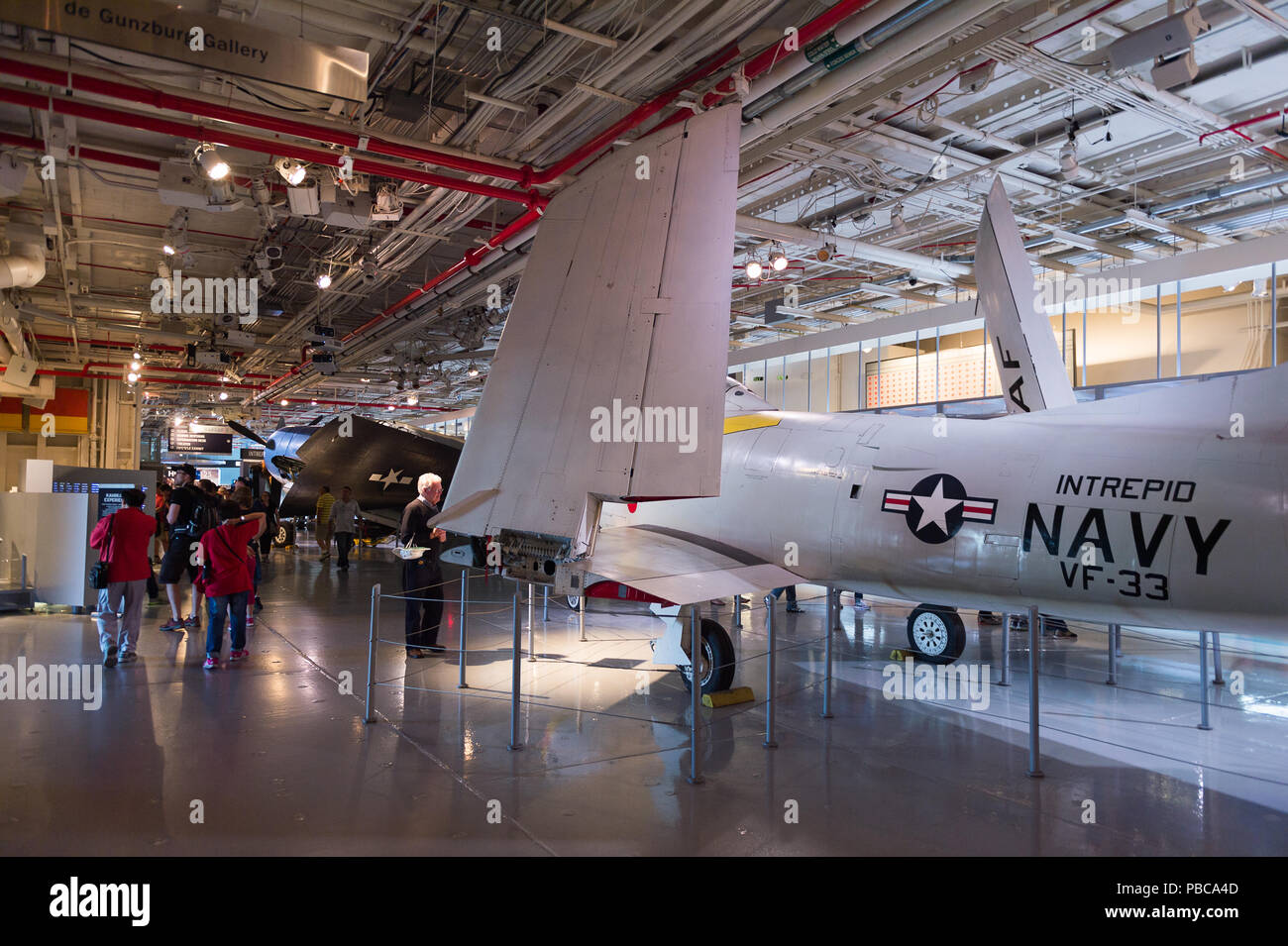 NEW YORK, USA - SEP 25, 2015: Interior of the USS Intrepid (The ...
