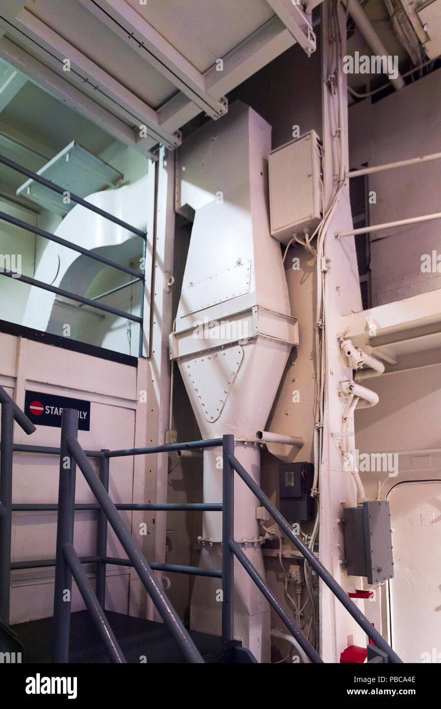 NEW YORK, USA - SEP 25, 2015: Interior of the USS Intrepid (The ...