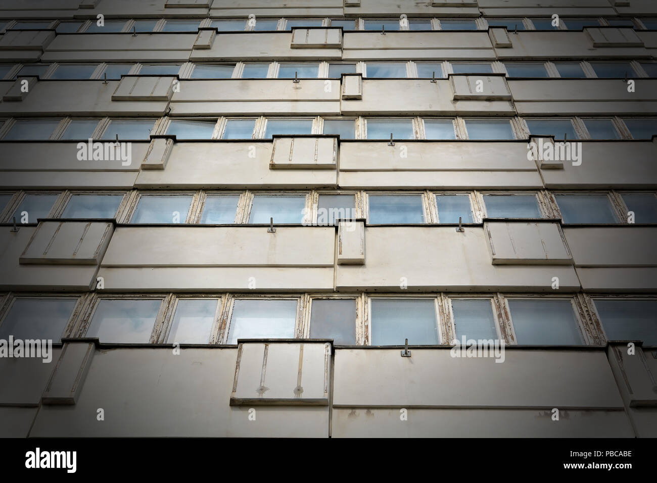 Facade of a vacant office building in Berlin Stock Photo - Alamy