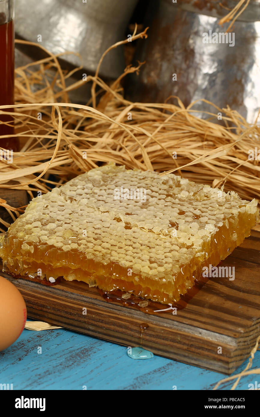 Ingredients for breakfast Honey, Jam, Eggs Backgrounds Stock Photo - Alamy