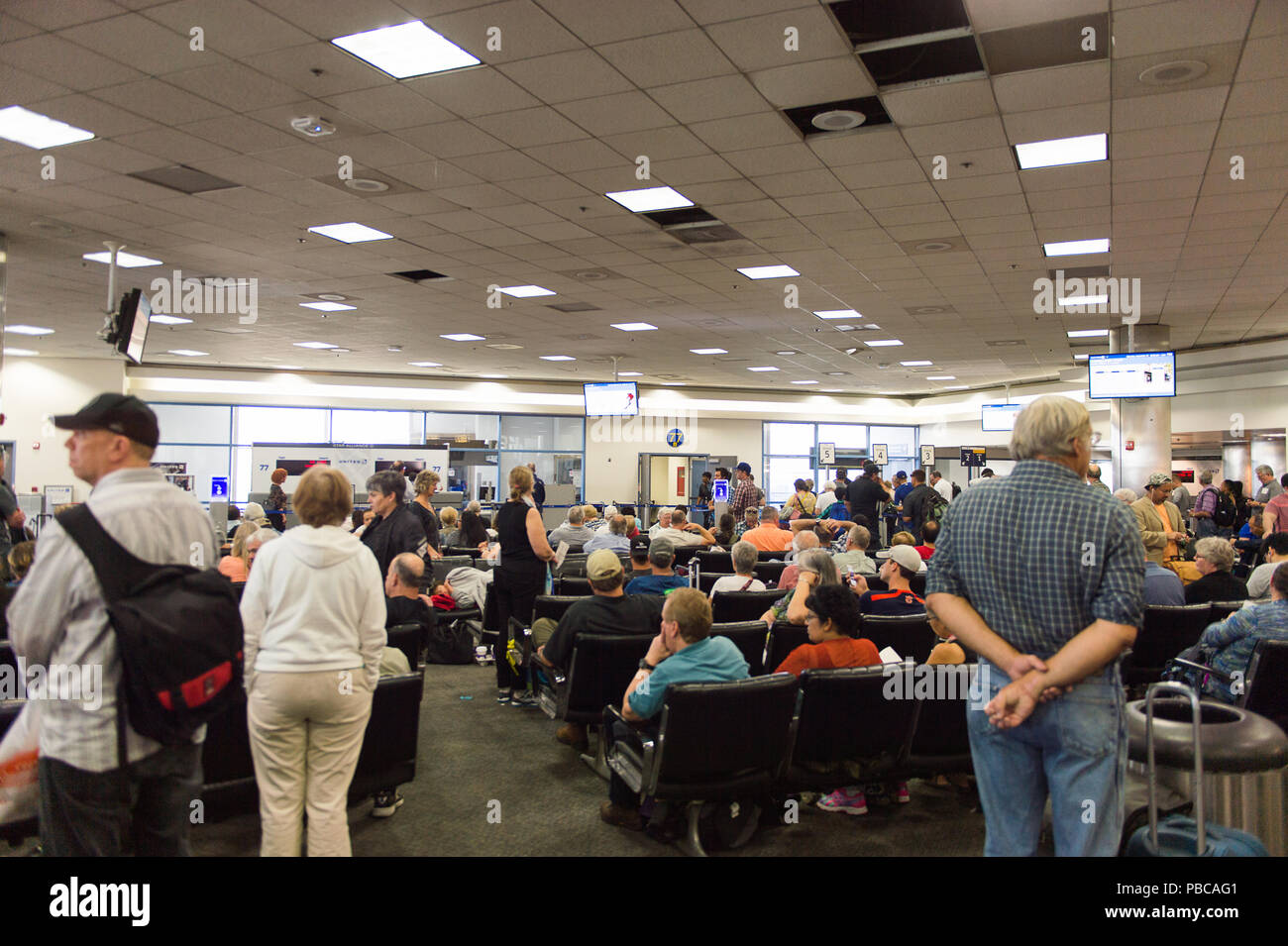 LOS ANGELES, USA - SEP 26, 2015: Arriving area of the Los Angeles ...