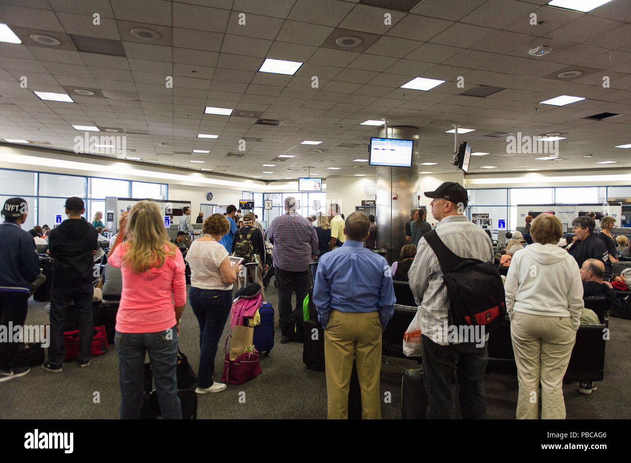 LOS ANGELES, USA - SEP 26, 2015: Arriving area of the Los Angeles ...