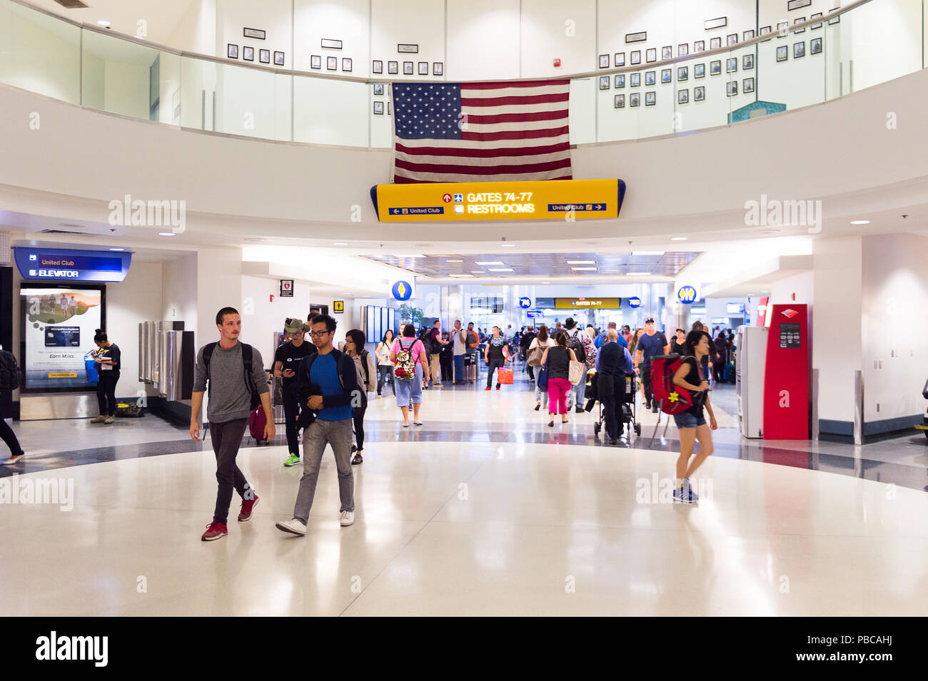 LOS ANGELES, USA - SEP 26, 2015: Arriving area of the Los Angeles ...