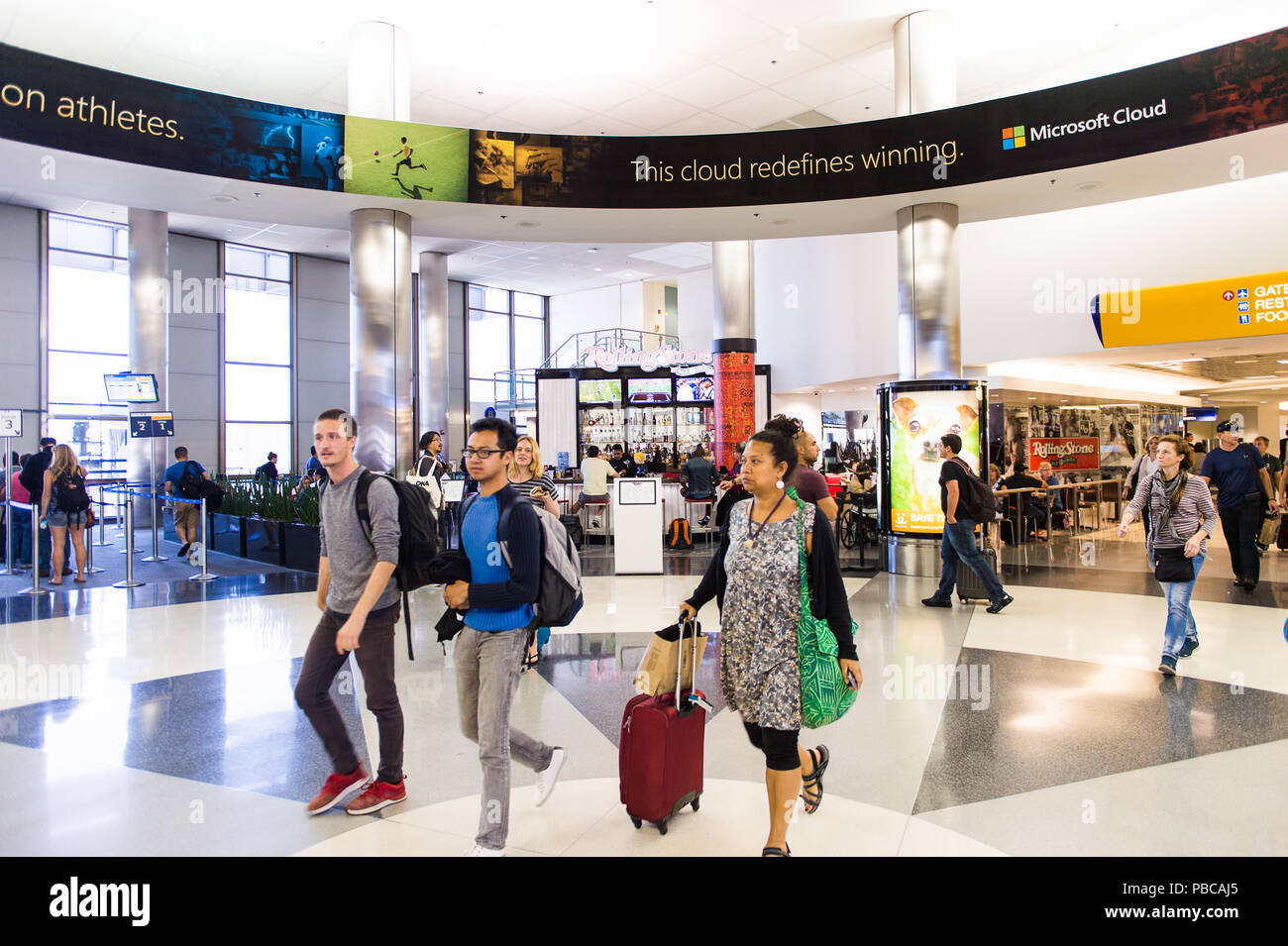 LOS ANGELES, USA - SEP 26, 2015: Arriving area of the Los Angeles ...