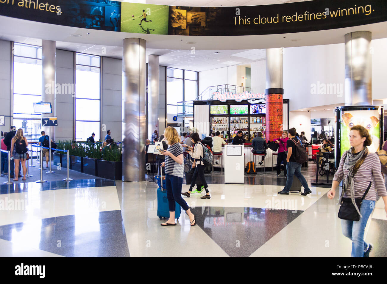 LOS ANGELES, USA - SEP 26, 2015: Arriving area of the Los Angeles ...