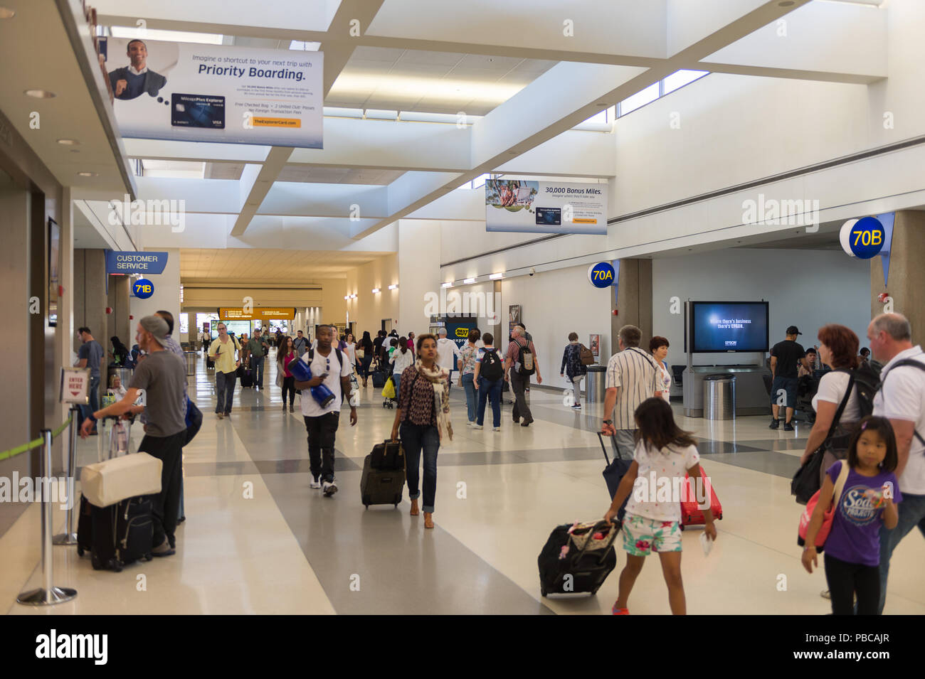 LOS ANGELES, USA - SEP 26, 2015: Arriving area of the Los Angeles ...