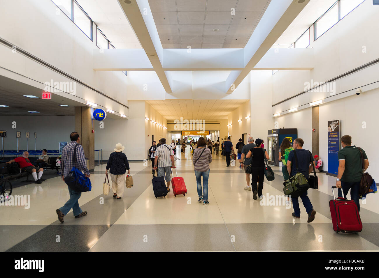 LOS ANGELES, USA - SEP 26, 2015: Arriving area of the Los Angeles ...