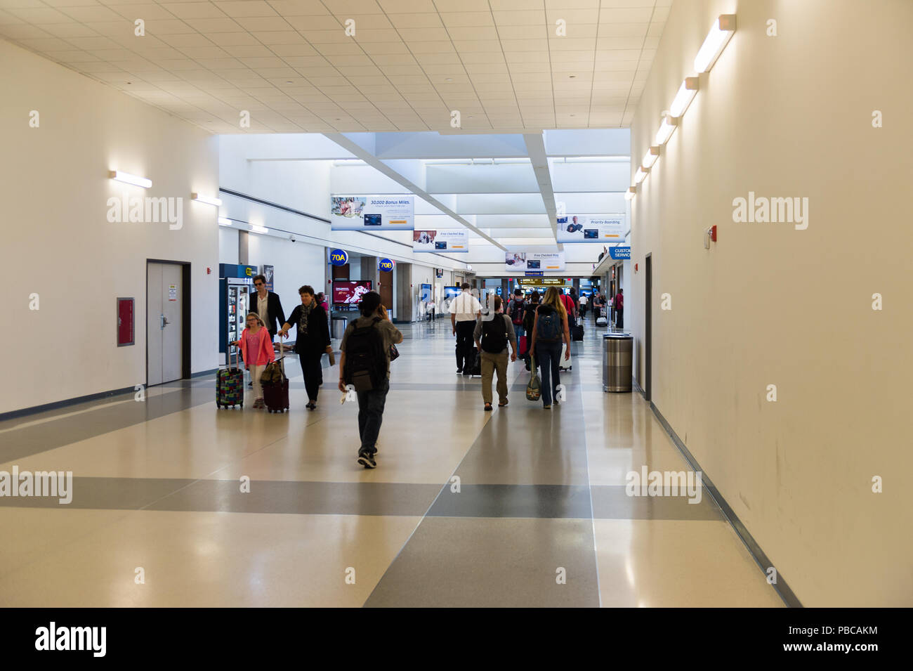 LOS ANGELES, USA - SEP 26, 2015: Arriving area of the Los Angeles ...