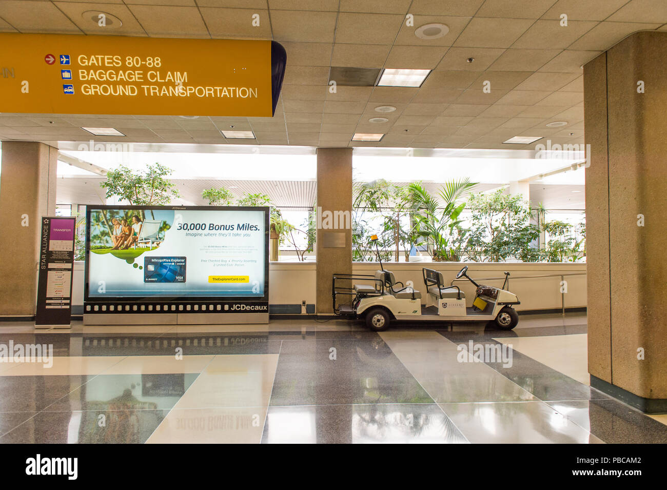 LOS ANGELES, USA - SEP 26, 2015: Arriving area of the Los Angeles ...