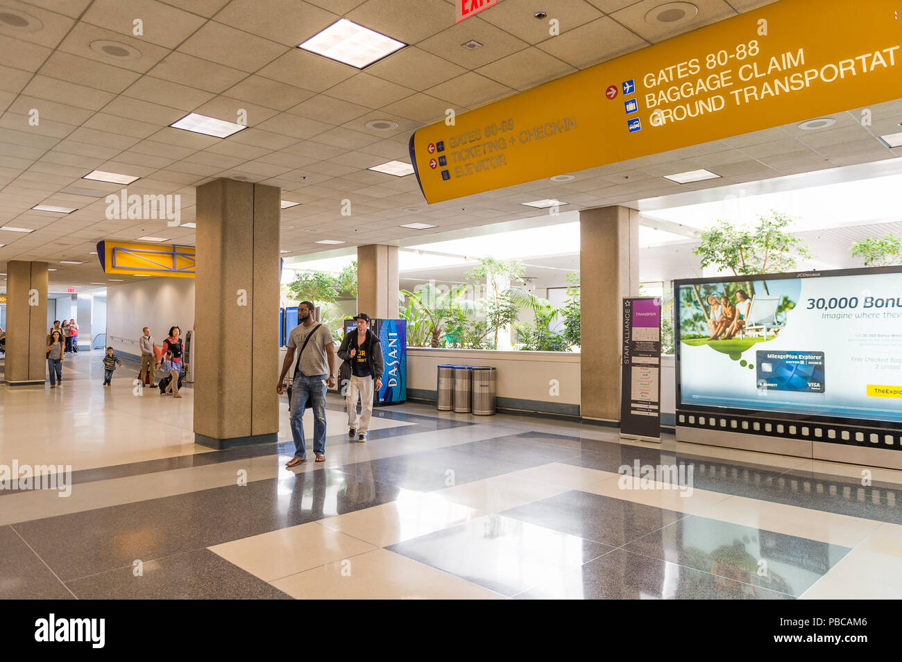 LOS ANGELES, USA - SEP 26, 2015: Arriving area of the Los Angeles ...