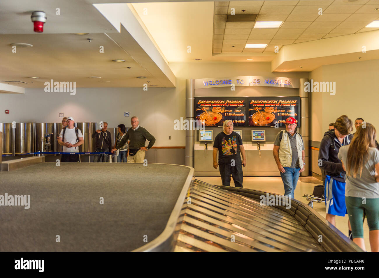 LOS ANGELES, USA - SEP 26, 2015: Arriving area of the Los Angeles ...