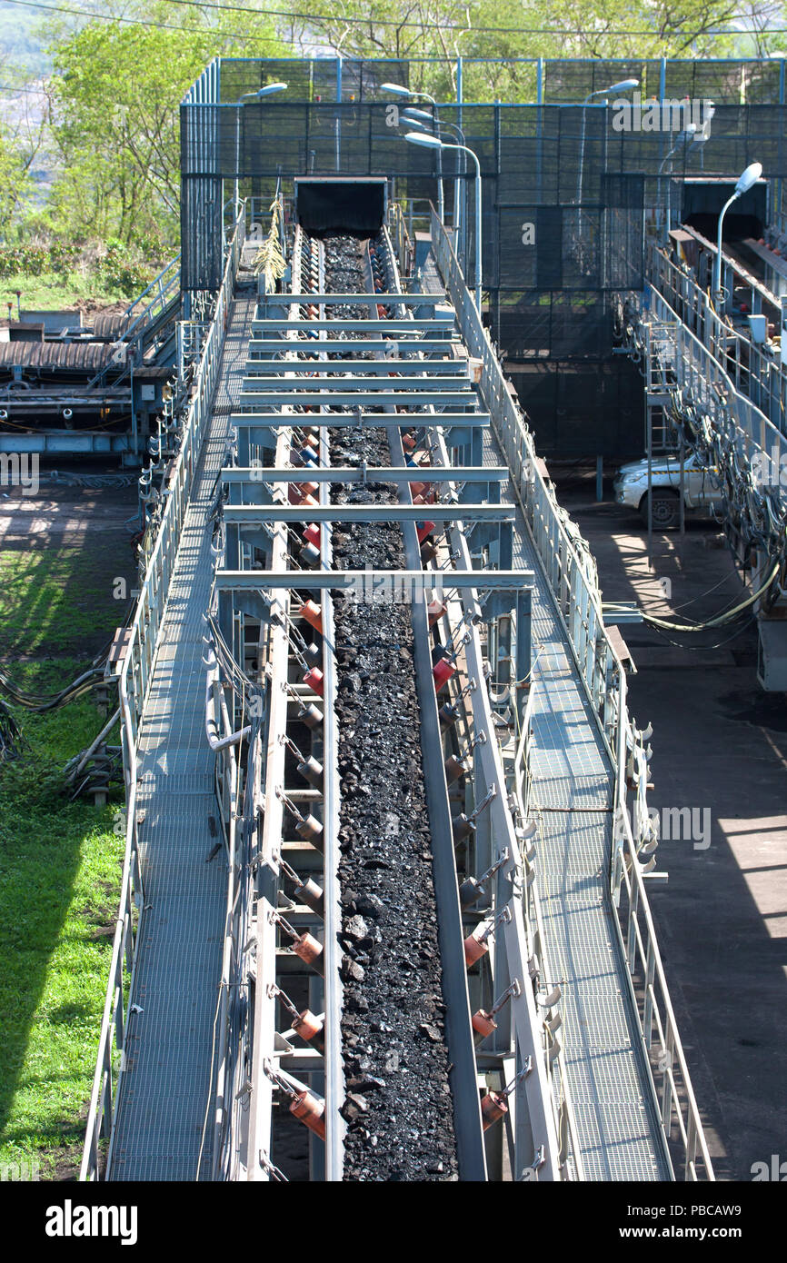 coal transportation line for processing Stock Photo - Alamy