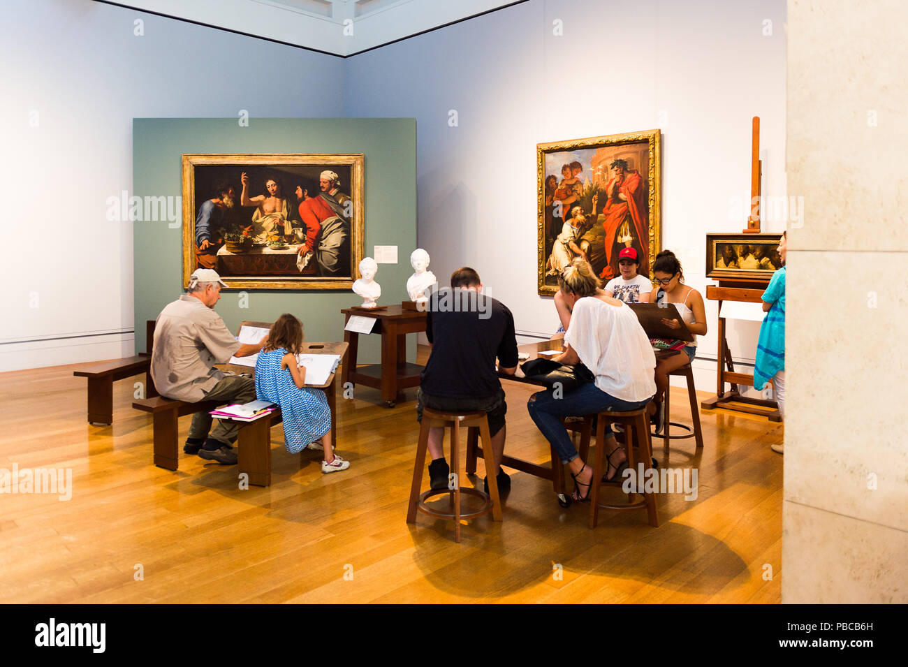 LOS ANGELES, USA - SEP 26, 2015: Interior and gallery of the J. Paul ...