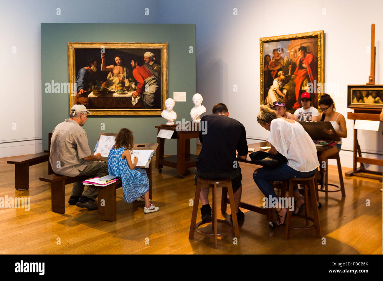 LOS ANGELES, USA - SEP 26, 2015: Interior and gallery of the J. Paul ...