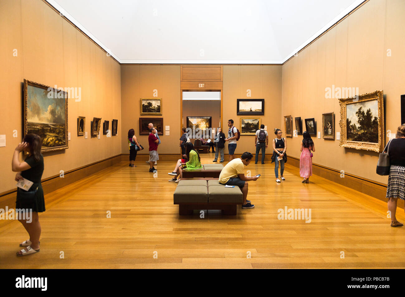 LOS ANGELES, USA - SEP 26, 2015: Interior and gallery of the J. Paul ...