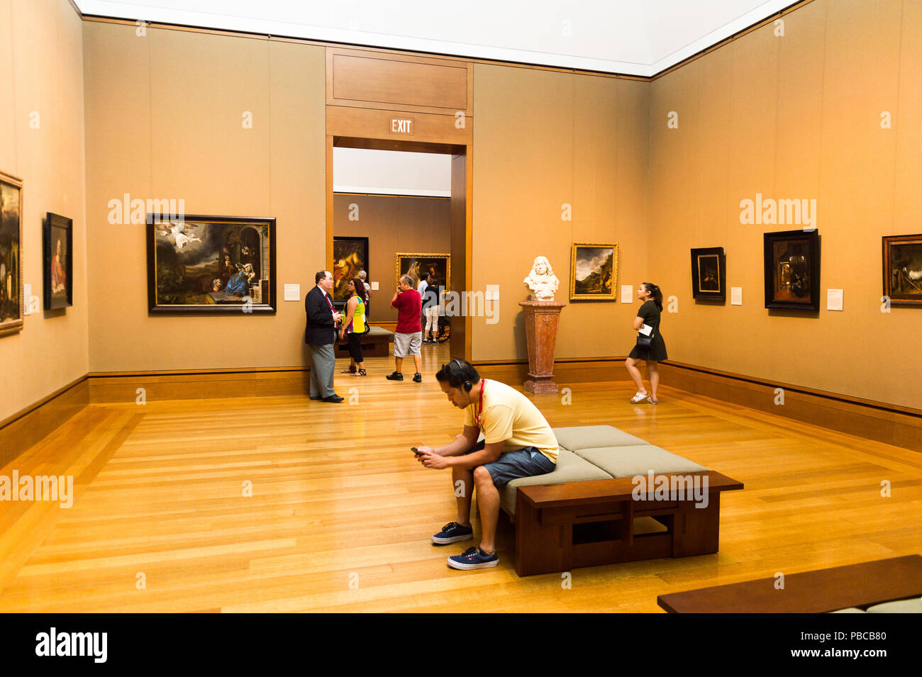 LOS ANGELES, USA - SEP 26, 2015: Interior and gallery of the J. Paul ...