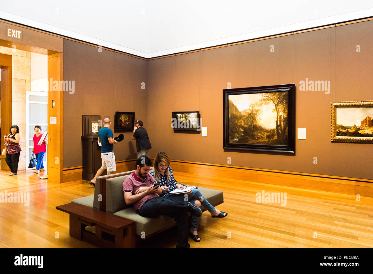 LOS ANGELES, USA - SEP 26, 2015: Interior and gallery of the J. Paul ...