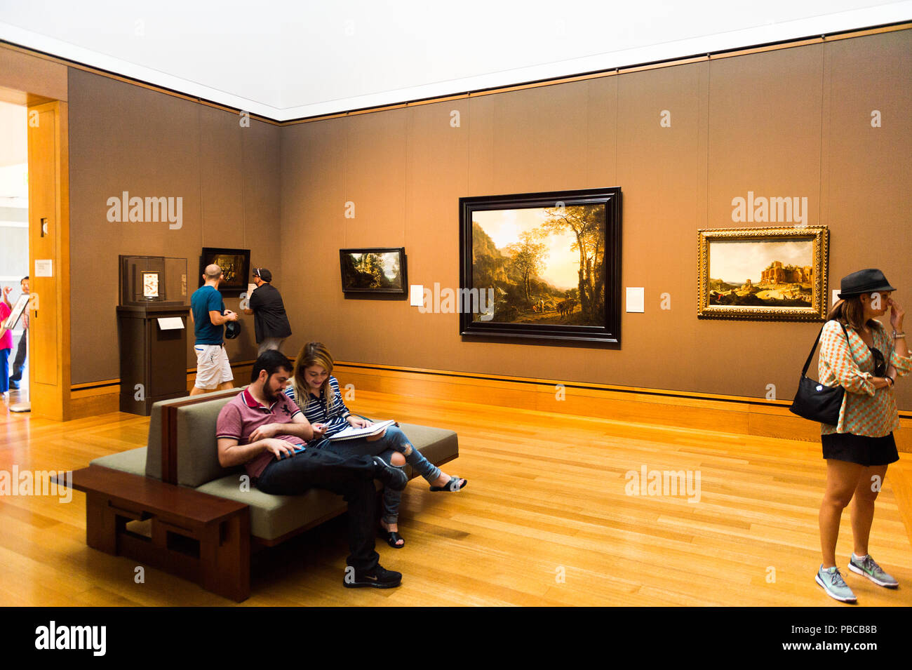 LOS ANGELES, USA - SEP 26, 2015: Interior and gallery of the J. Paul ...
