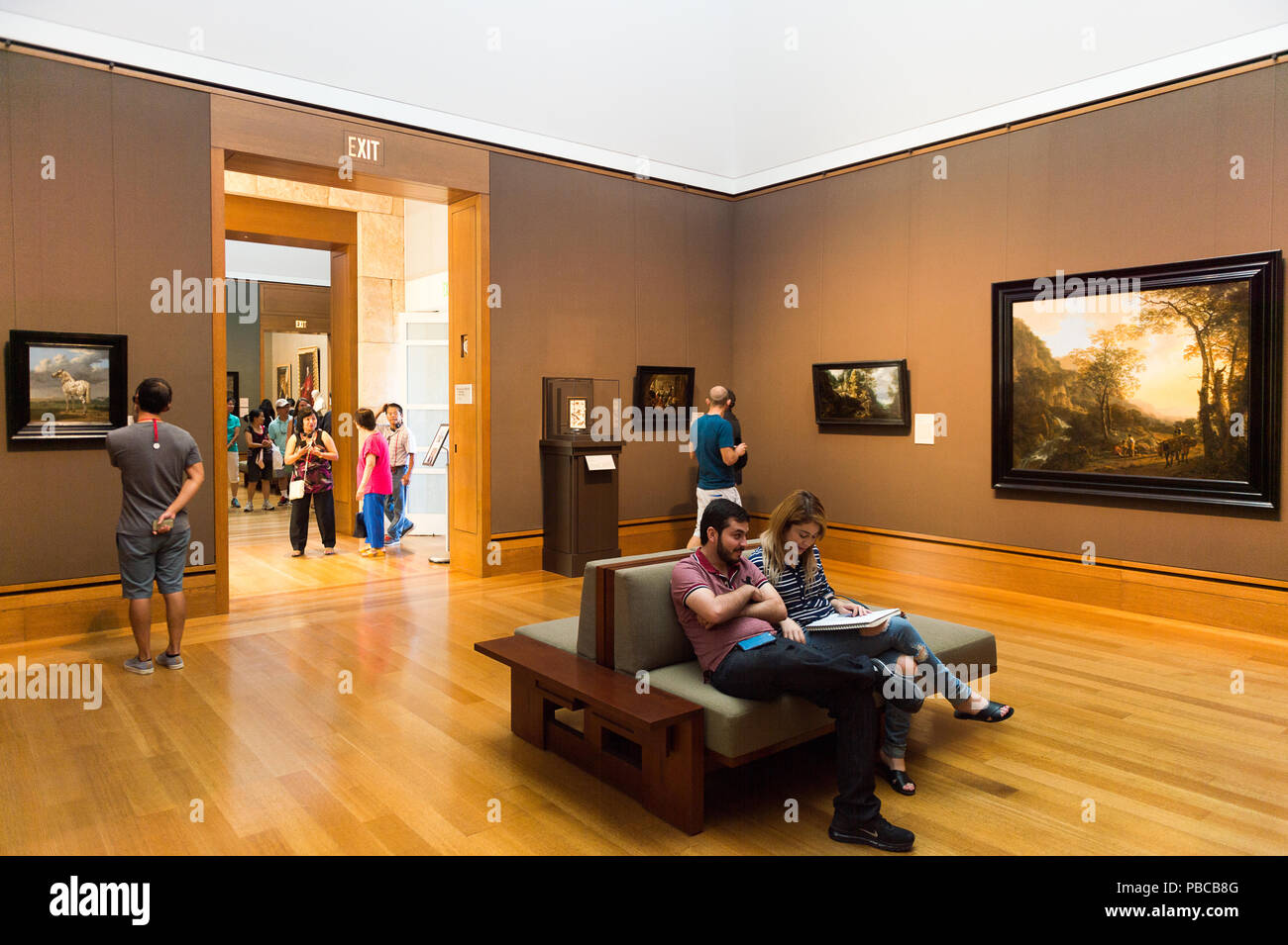 LOS ANGELES, USA - SEP 26, 2015: Interior and gallery of the J. Paul ...