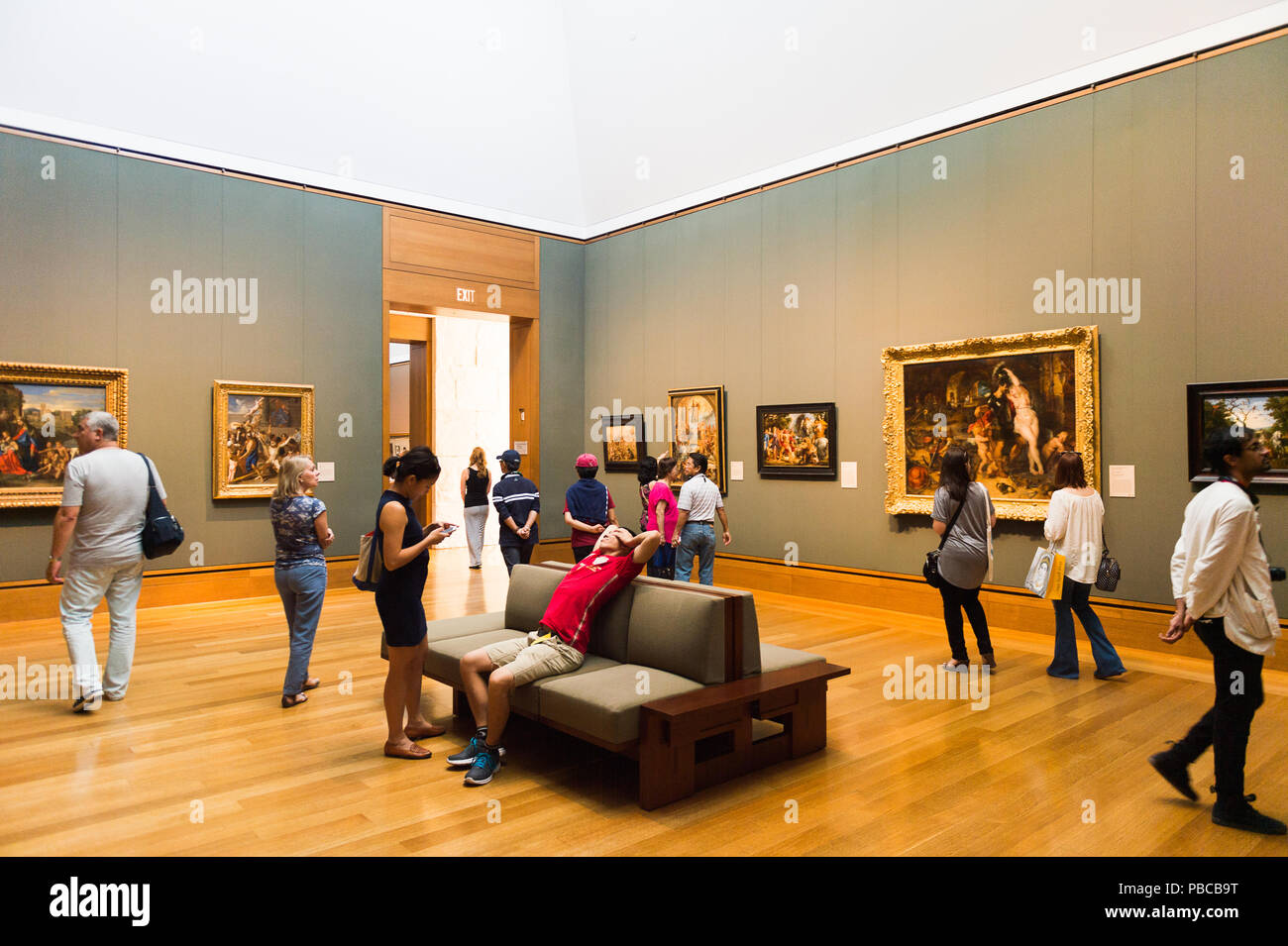 LOS ANGELES, USA - SEP 26, 2015: Interior and gallery of the J. Paul ...