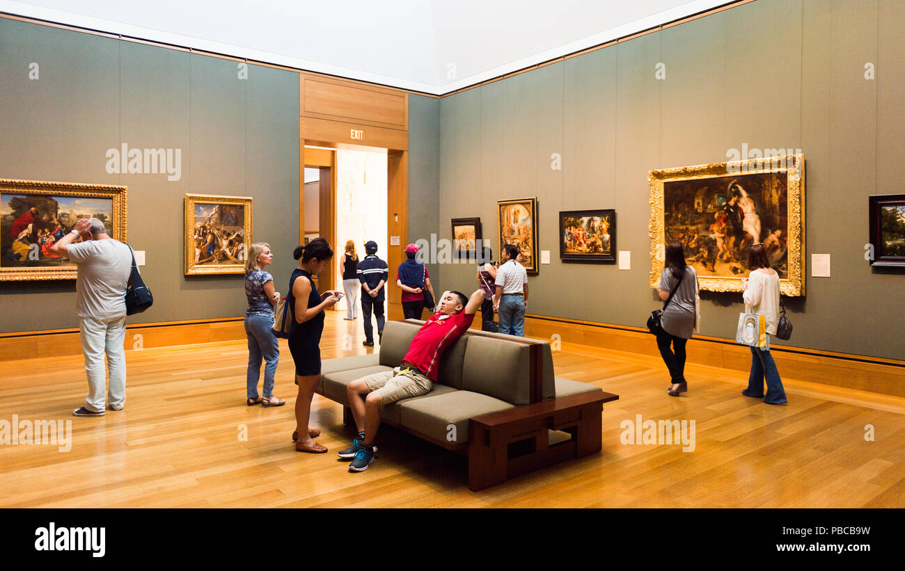 LOS ANGELES, USA - SEP 26, 2015: Interior and gallery of the J. Paul ...