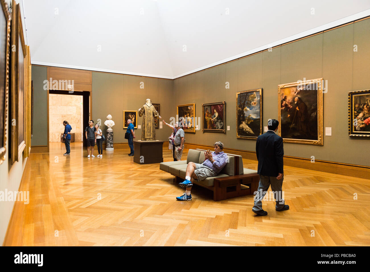 LOS ANGELES, USA - SEP 26, 2015: Interior and gallery of the J. Paul ...
