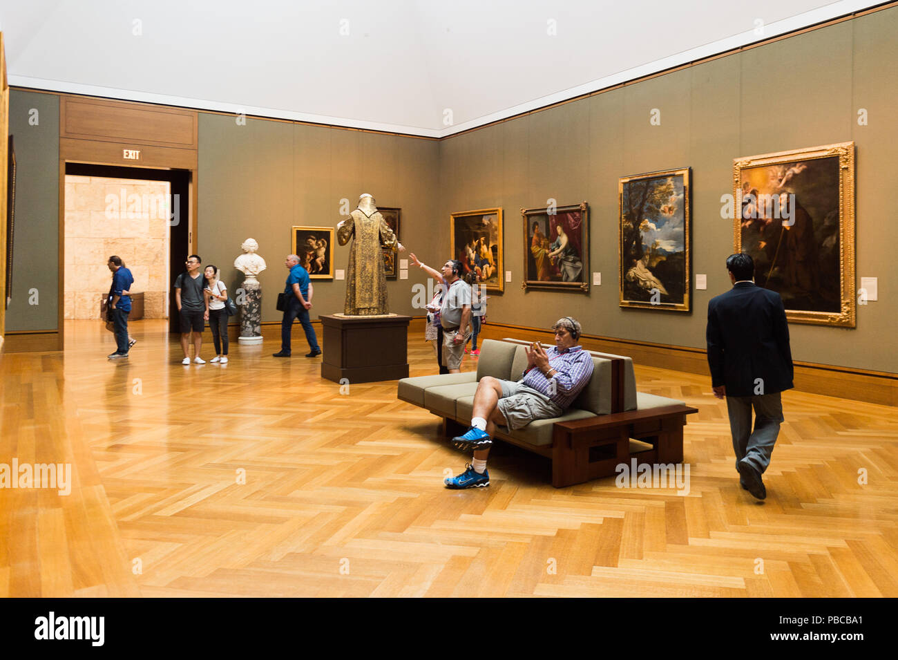 LOS ANGELES, USA - SEP 26, 2015: Interior and gallery of the J. Paul ...