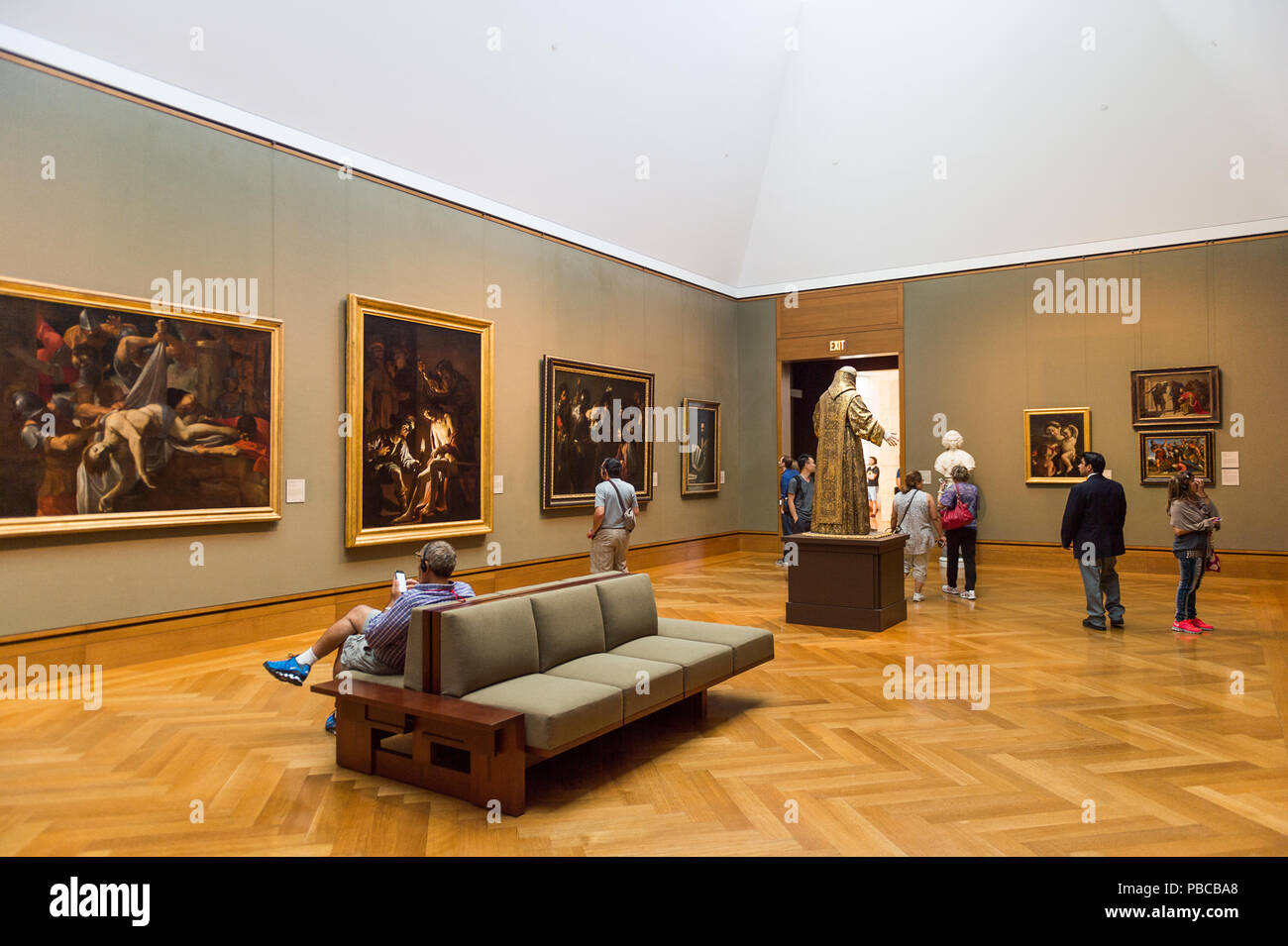 LOS ANGELES, USA - SEP 26, 2015: Interior and gallery of the J. Paul ...