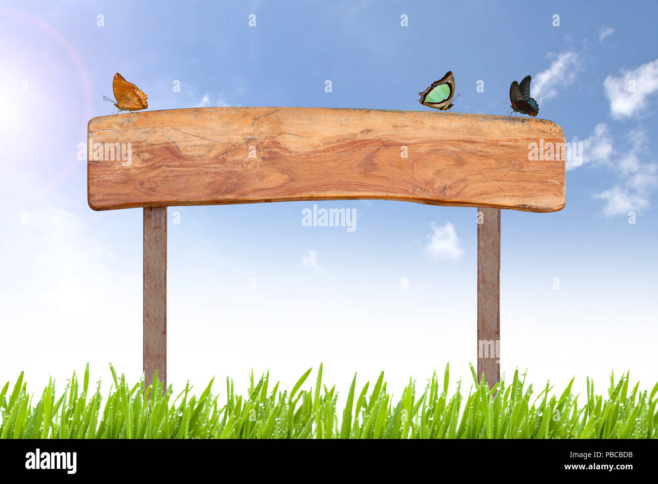 Old weathered wooden sign isolated on white background Stock Photo - Alamy