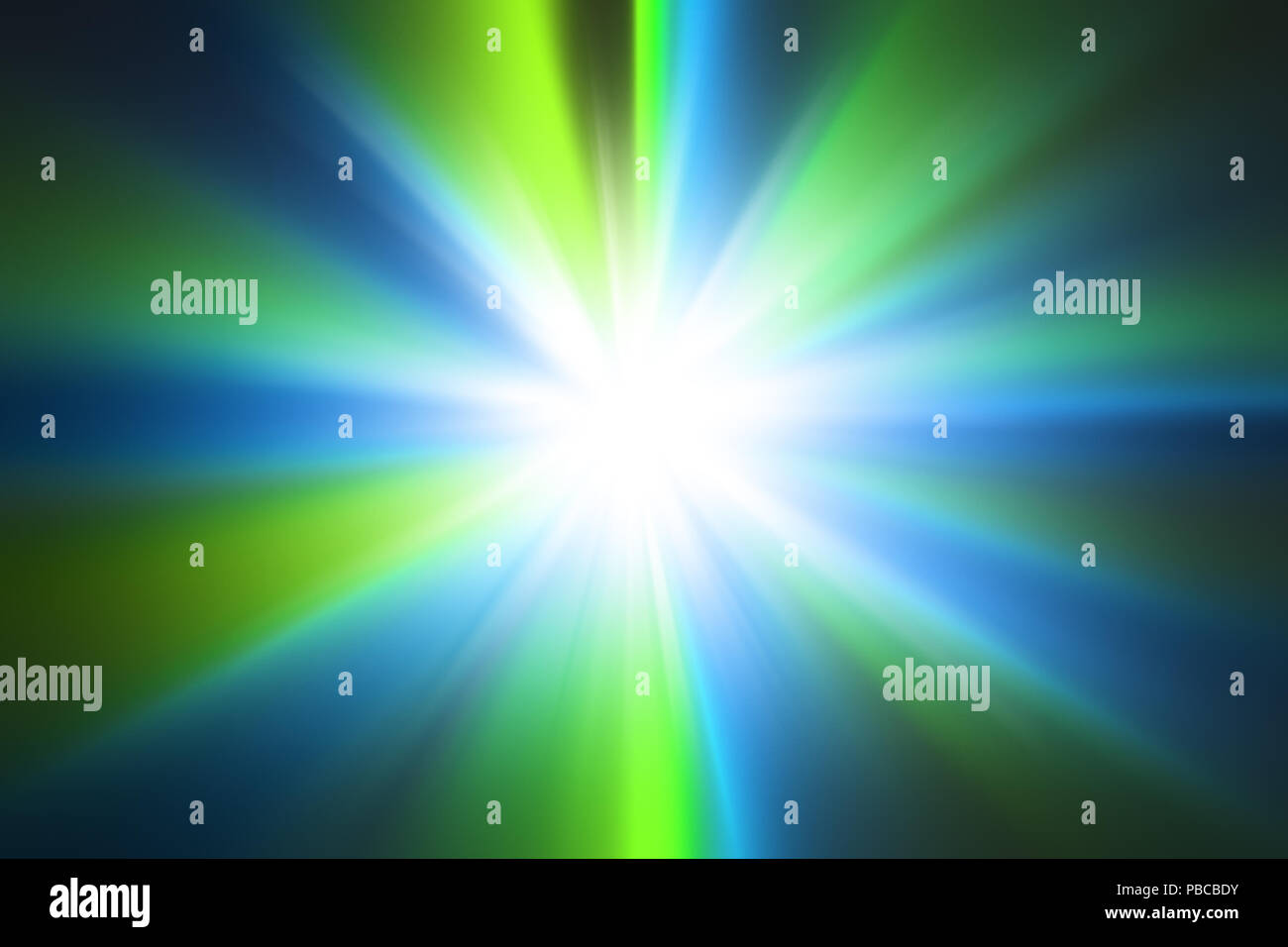 Abstract light blue and green radial zoom background Stock Photo - Alamy