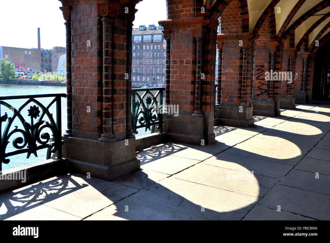 on the Oberbaum Bridge in Berlin Stock Photo - Alamy