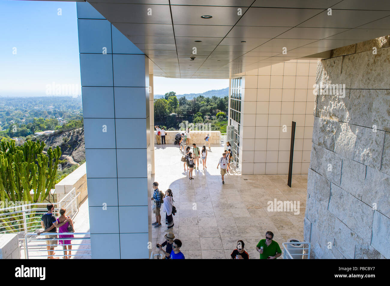 LOS ANGELES, USA - SEP 26, 2015: Campus of the J. Paul Getty Museum ...