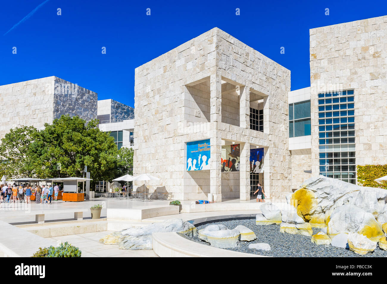 LOS ANGELES, USA - SEP 26, 2015: Campus of the J. Paul Getty Museum ...