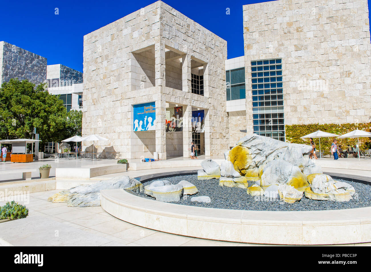 LOS ANGELES, USA - SEP 26, 2015: Campus of the J. Paul Getty Museum ...