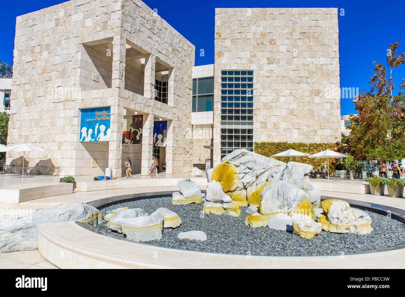 LOS ANGELES, USA - SEP 26, 2015: Campus of the J. Paul Getty Museum ...