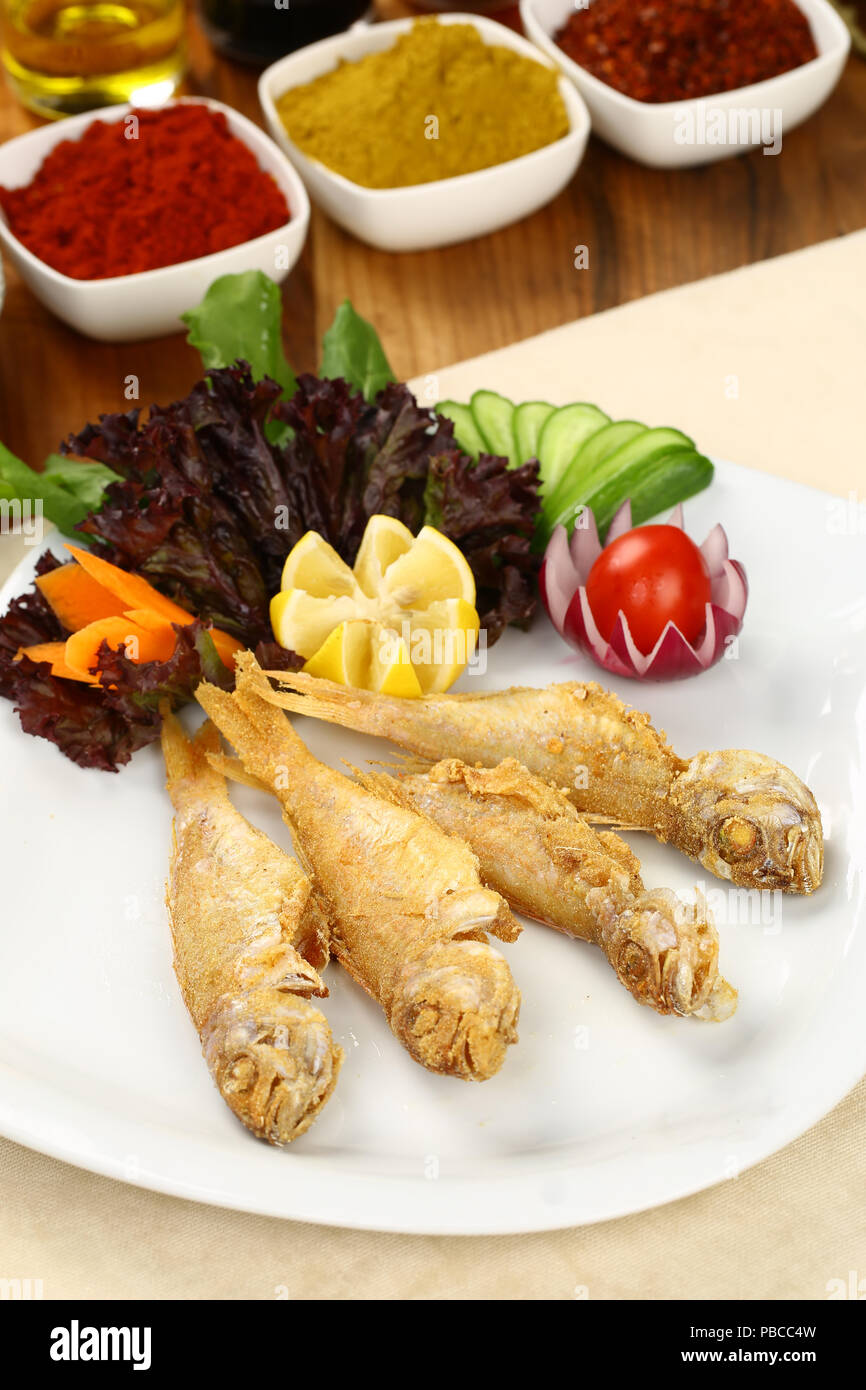 Grilled yellow fish with vegetables Stock Photo - Alamy