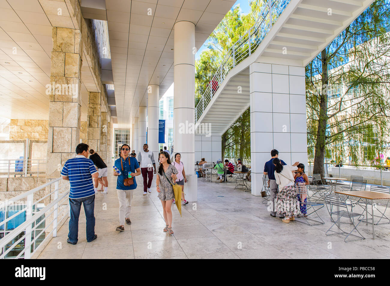 LOS ANGELES, USA - SEP 26, 2015: Exterior of the J. Paul Getty Museum ...