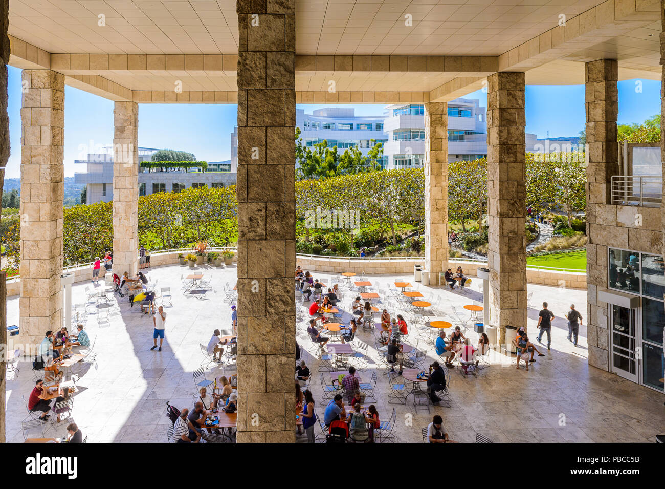 LOS ANGELES, USA - SEP 26, 2015: Exterior of the J. Paul Getty Museum ...