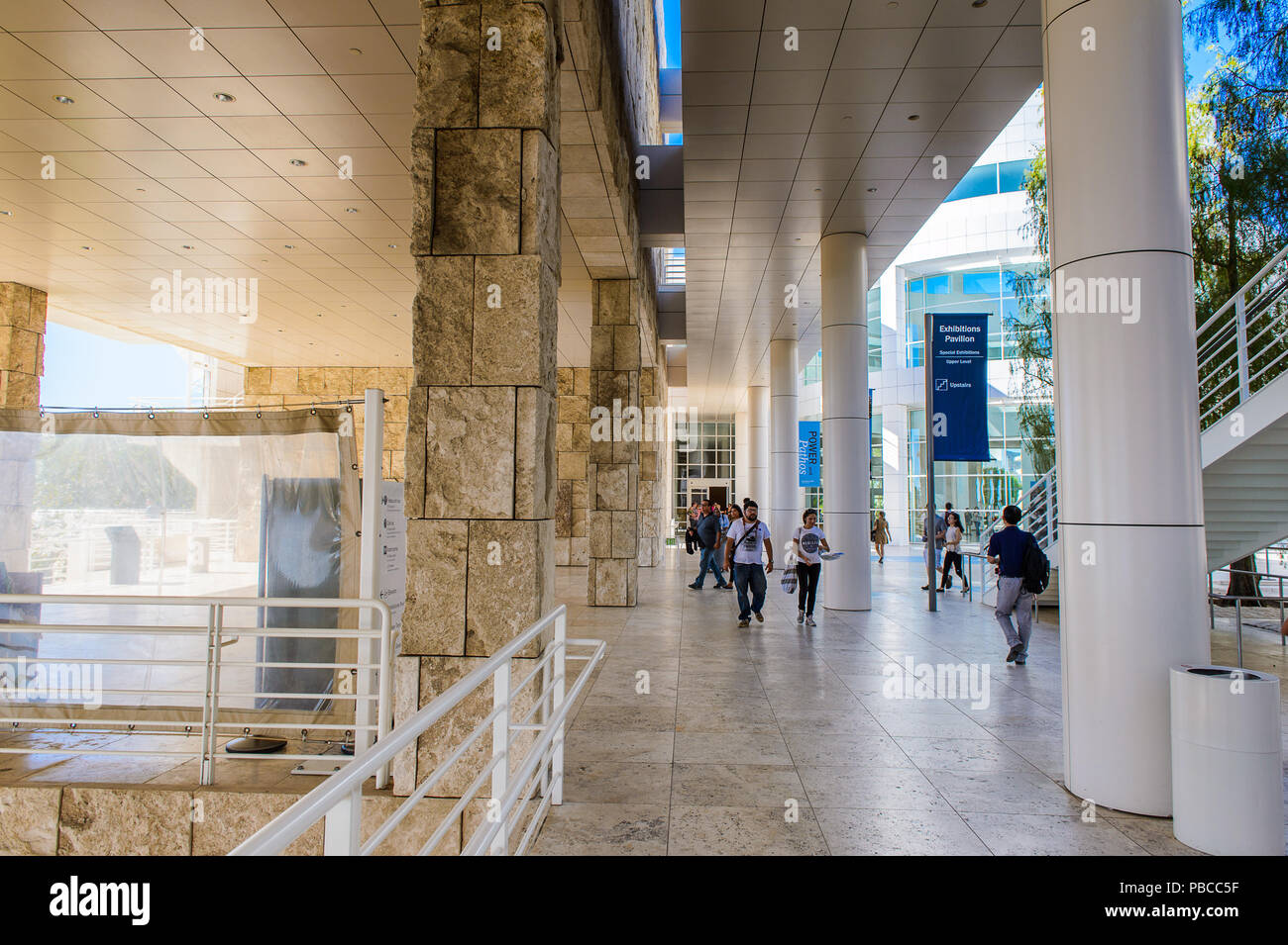 LOS ANGELES, USA - SEP 26, 2015: Exterior of the J. Paul Getty Museum ...
